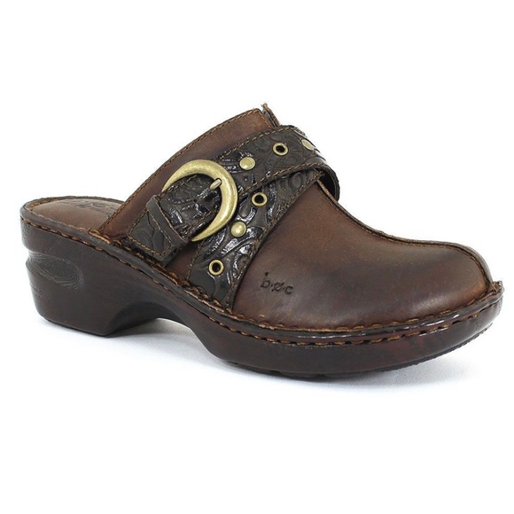 boc | Shoes | Boc Karley Leather Clog In Chocolate Tooled Brown Size 8 ...